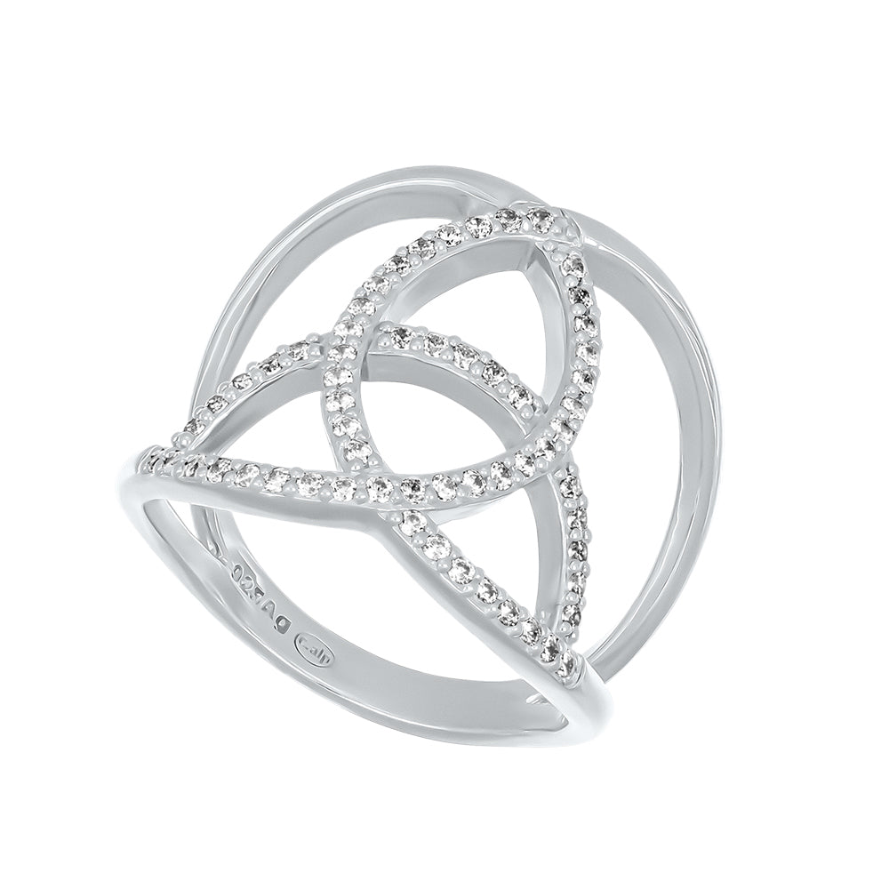 Celtic Trinity Ring – Connemara Celtic Crystal Ireland