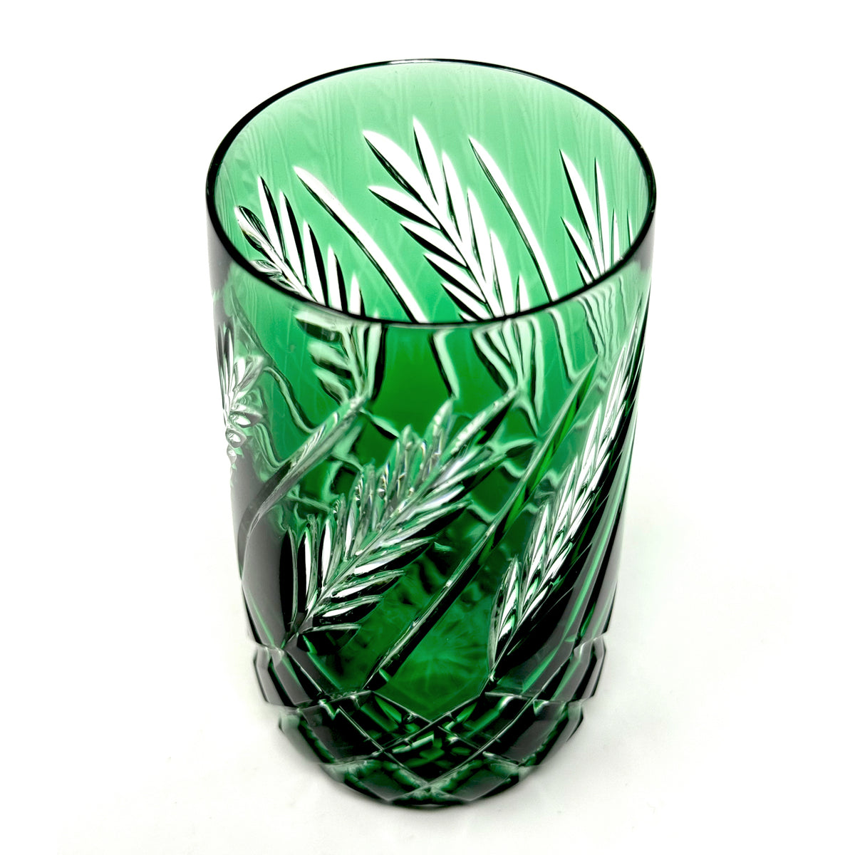 NEW! Green Wheat Stemless Champagne Glass - Pair – Connemara Celtic ...